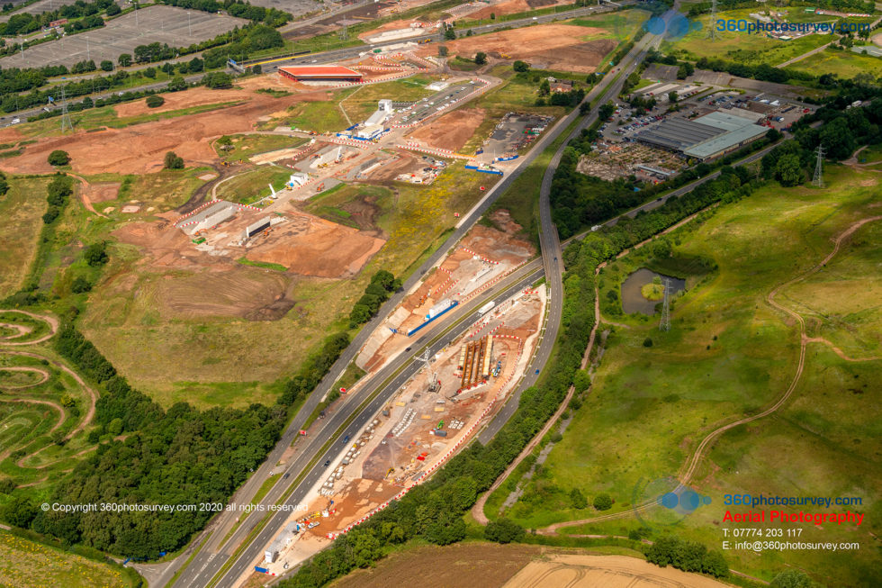 HS2 Solihull Interchange latest aerial photo - 360 Photo Survey