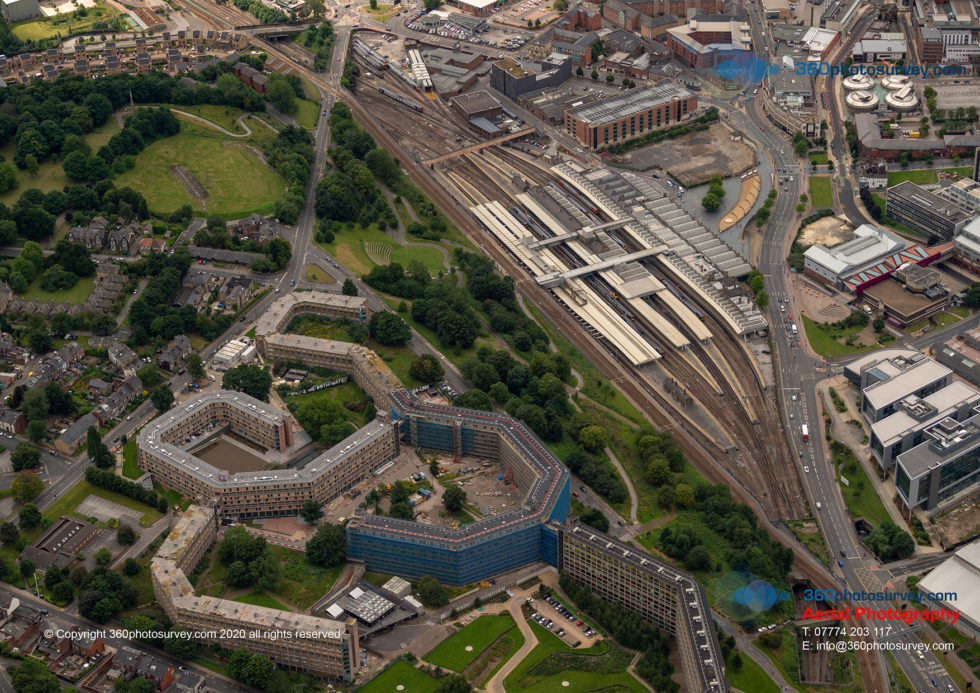 Park Hill Flats development Sheffield - latest aerial photos - 360 ...